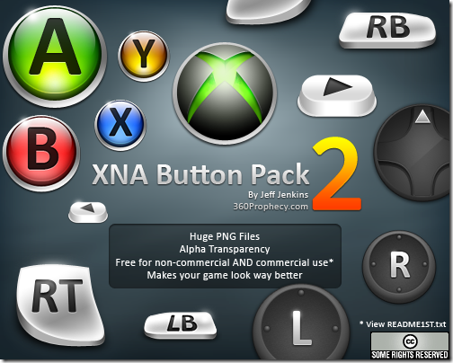 Satisfy that XBox 360 Button Craving with the new XNA Button Pack from ...
